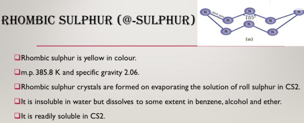 Sulphur - Types, Preparation, Properties and Uses