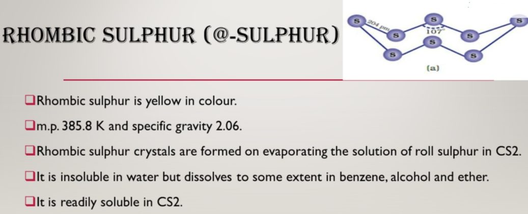 Sulphur - Types, Preparation, Properties and Uses